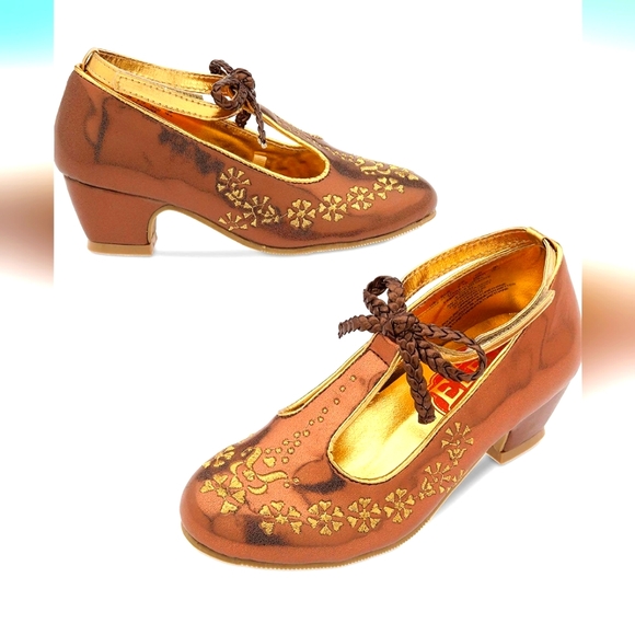 Disney | Shoes | Disney Elena Of Avalor Girl Costume Shoes Gold ...